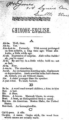 Chinook Jargon (Chinuk Wawa)